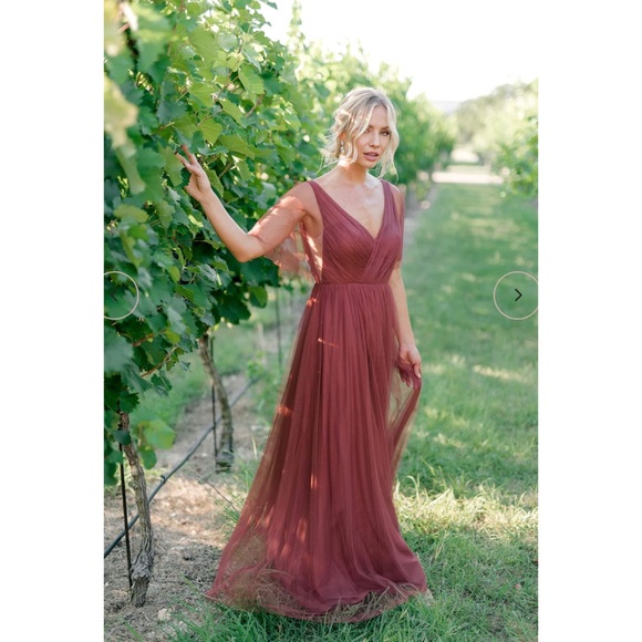 Revelry | Dresses | Reverly Bridesmaid Thea Tulle Dress In Desert Rose ...
